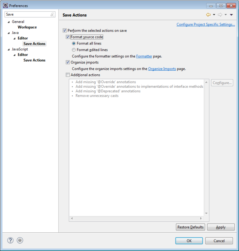 Autoformatierung unter Eclipse · seeseekey.net