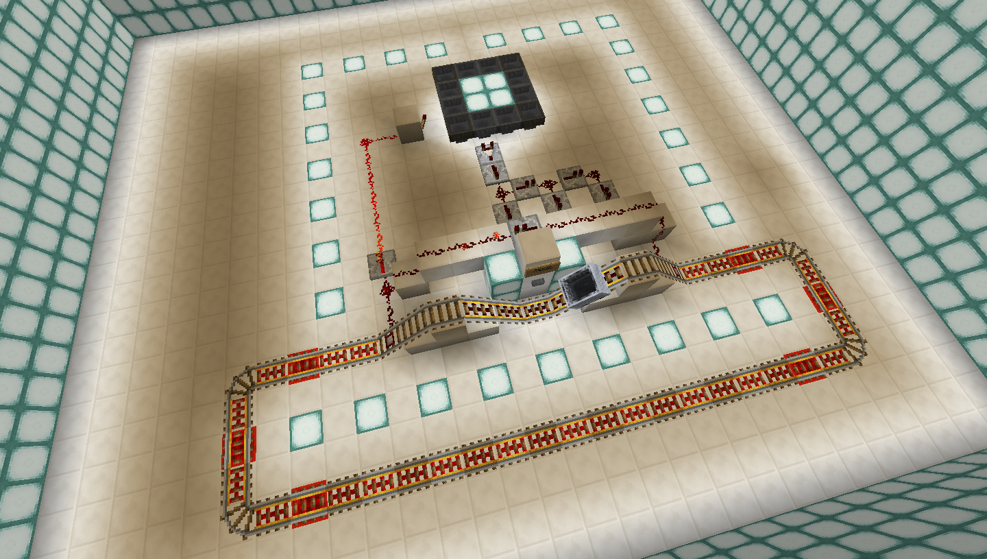 Minecraft-Bahnhof mit automatischer Fortsetzung der Fahrt · seeseekey.net